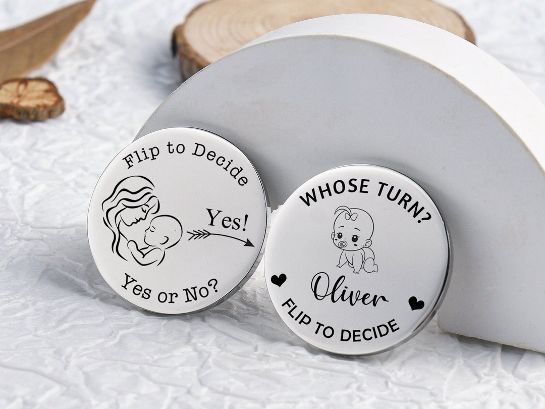 Personalized Decision Coin, Custom Engraved Metal Coin, Couples Flip ...
