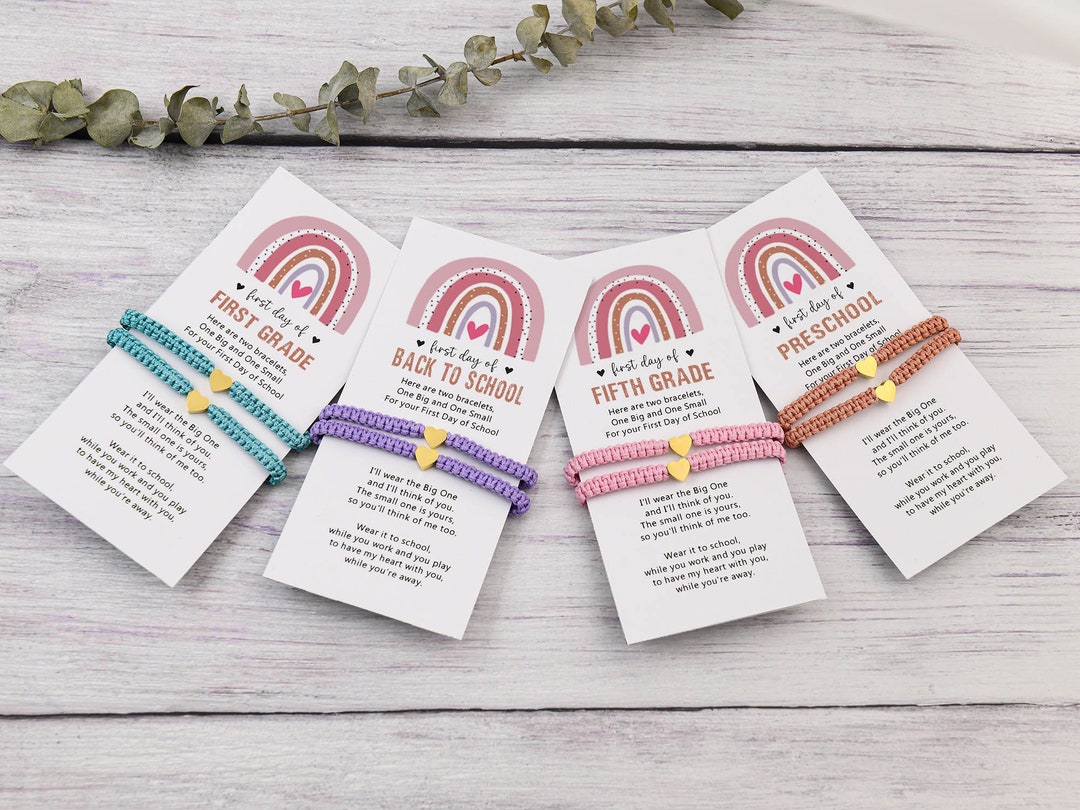 First Day of Kindergarten Bracelet,back to School Bracelet Set,first ...