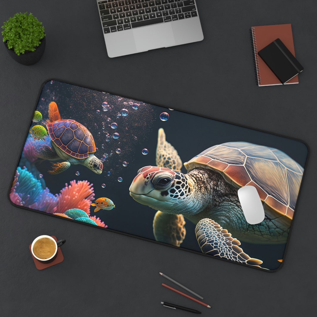 Underwater, Turtles, Desk Mat - Etsy
