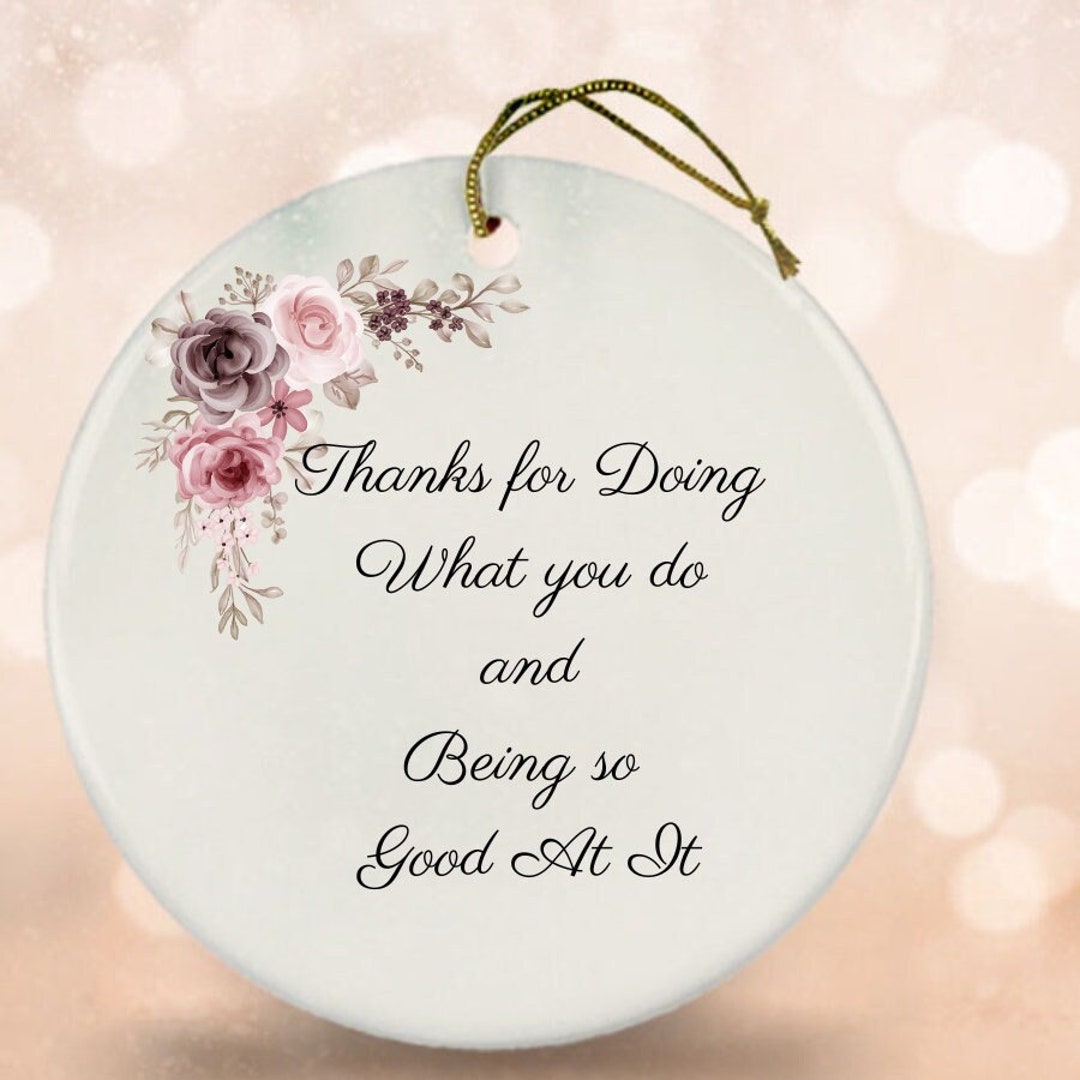 Thank You Ornament. Circle for Employee, Associate, Co-worker Gift ...
