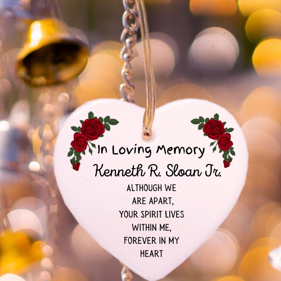 In Loving Memory Heart Ornament. Tasteful Sentiment to Adore Your ...
