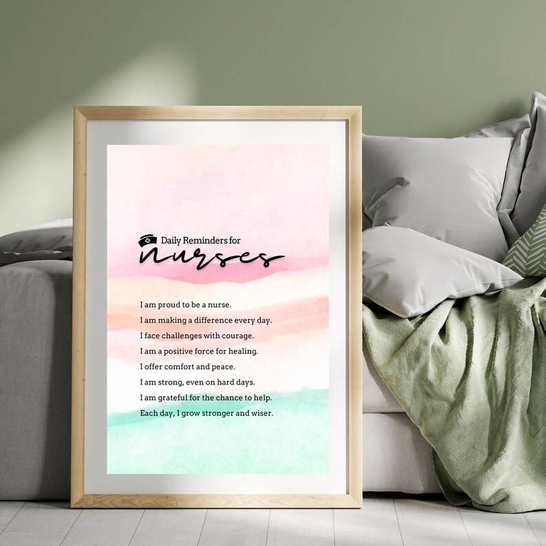 Nurse Affirmations Printable: Daily Inspiration, Positive Quotes ...