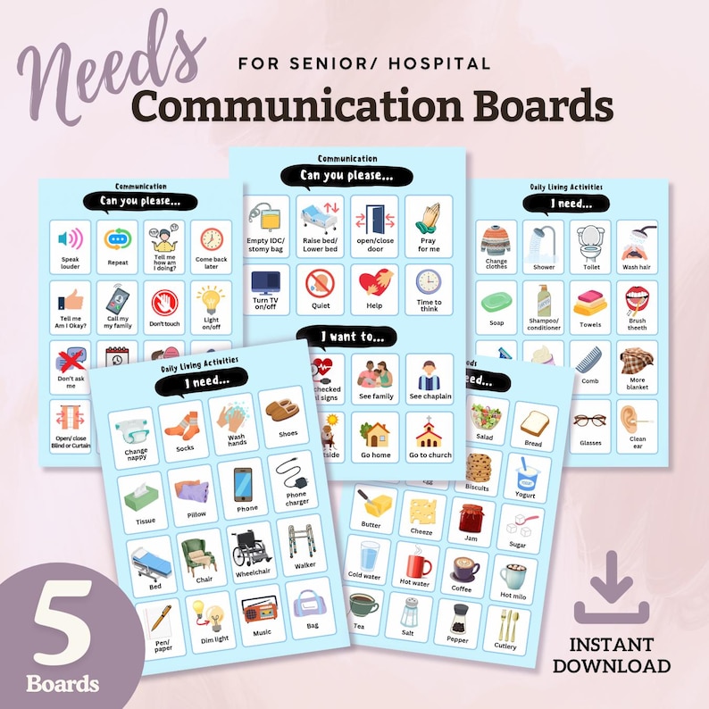 Communication Boards for Seniors and Patients With Dementia, Stroke ...
