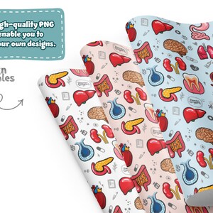 Human Organ Seamless Design: Medical PNG Bundle (digital Download) - Etsy