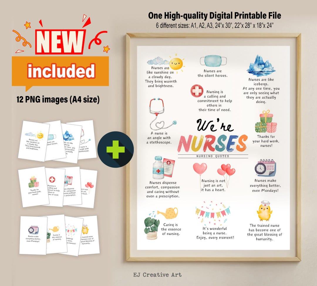 Nurse Wall Art, Nursing Quotes, Inspirational Quotes, Digital Downloads ...