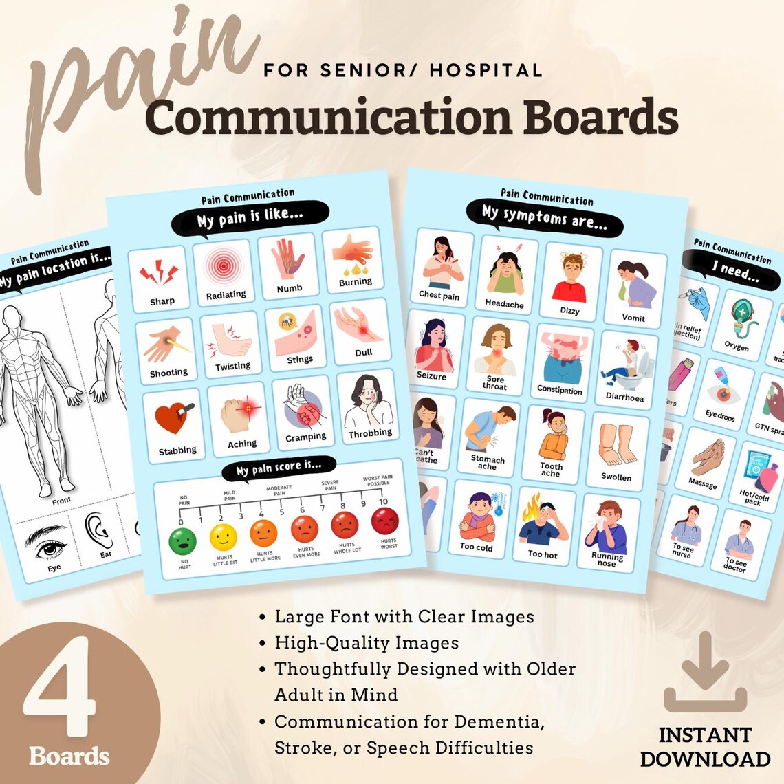 Communication Boards Bundle: Dementia, Stroke, Aphasia (digital ...