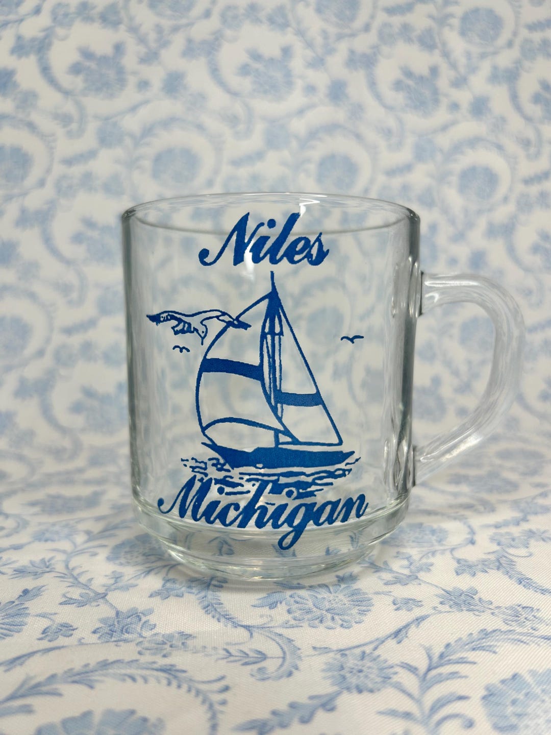 Vintage Niles, Michigan Glass Luminarc Mug - Etsy