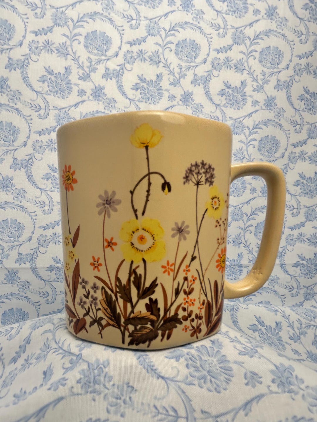 Vintage Wildflower Octagon Mug - Etsy