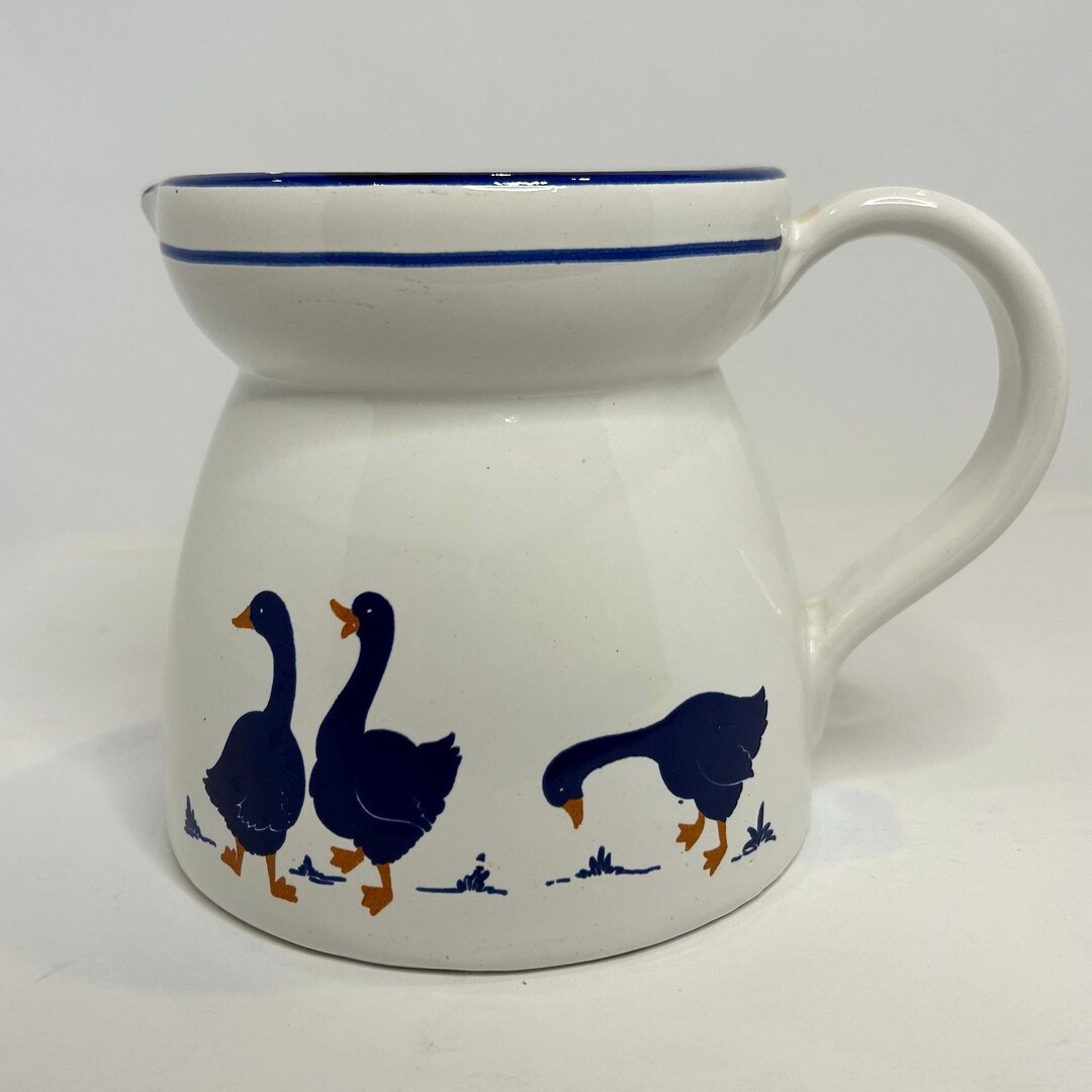 Vintage Rosenthal Netter Blue Goose Ceramic Pitcher - Etsy