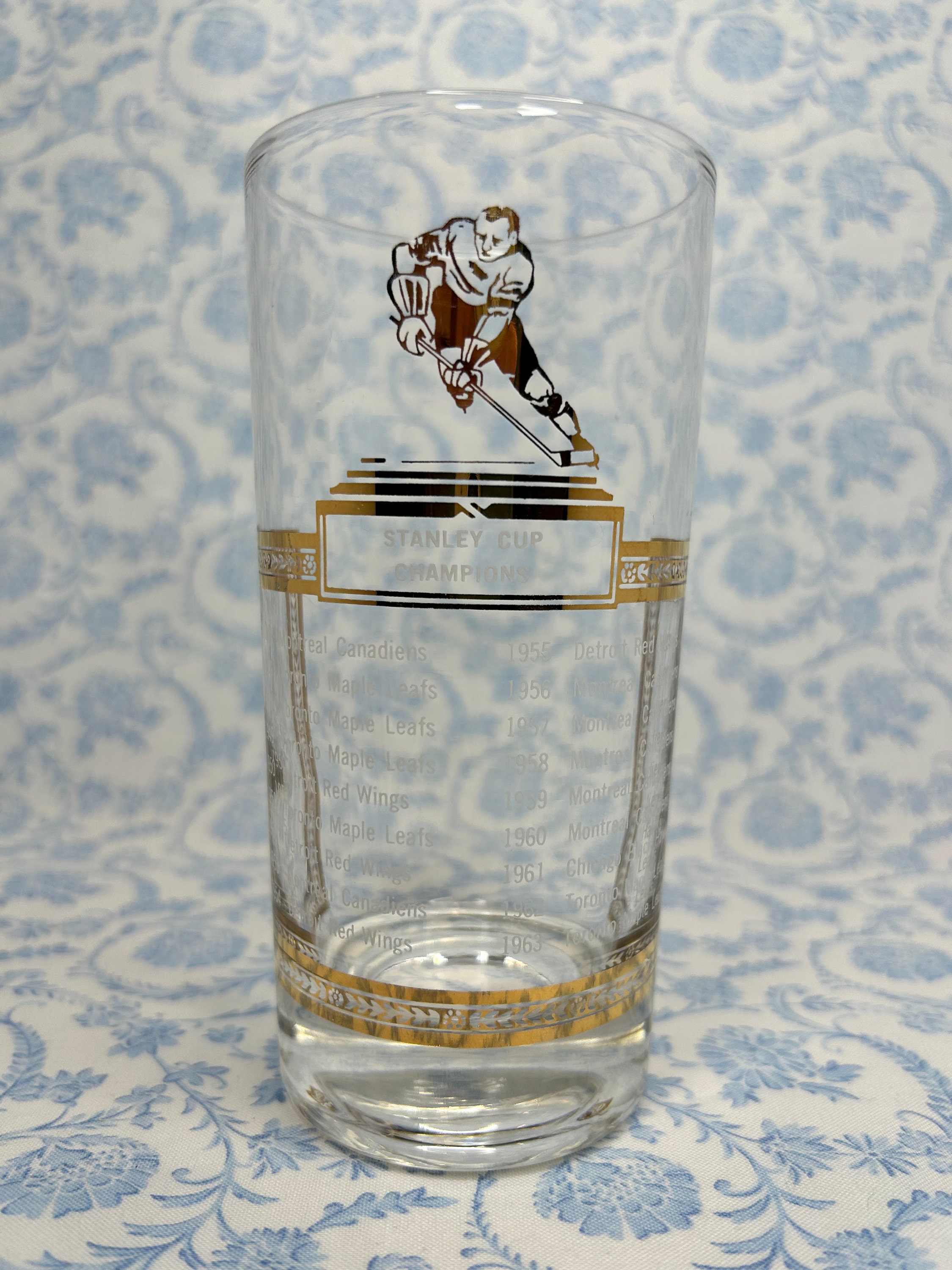 Vintage 1946-1963 Stanley Cup Champions Glass - Etsy