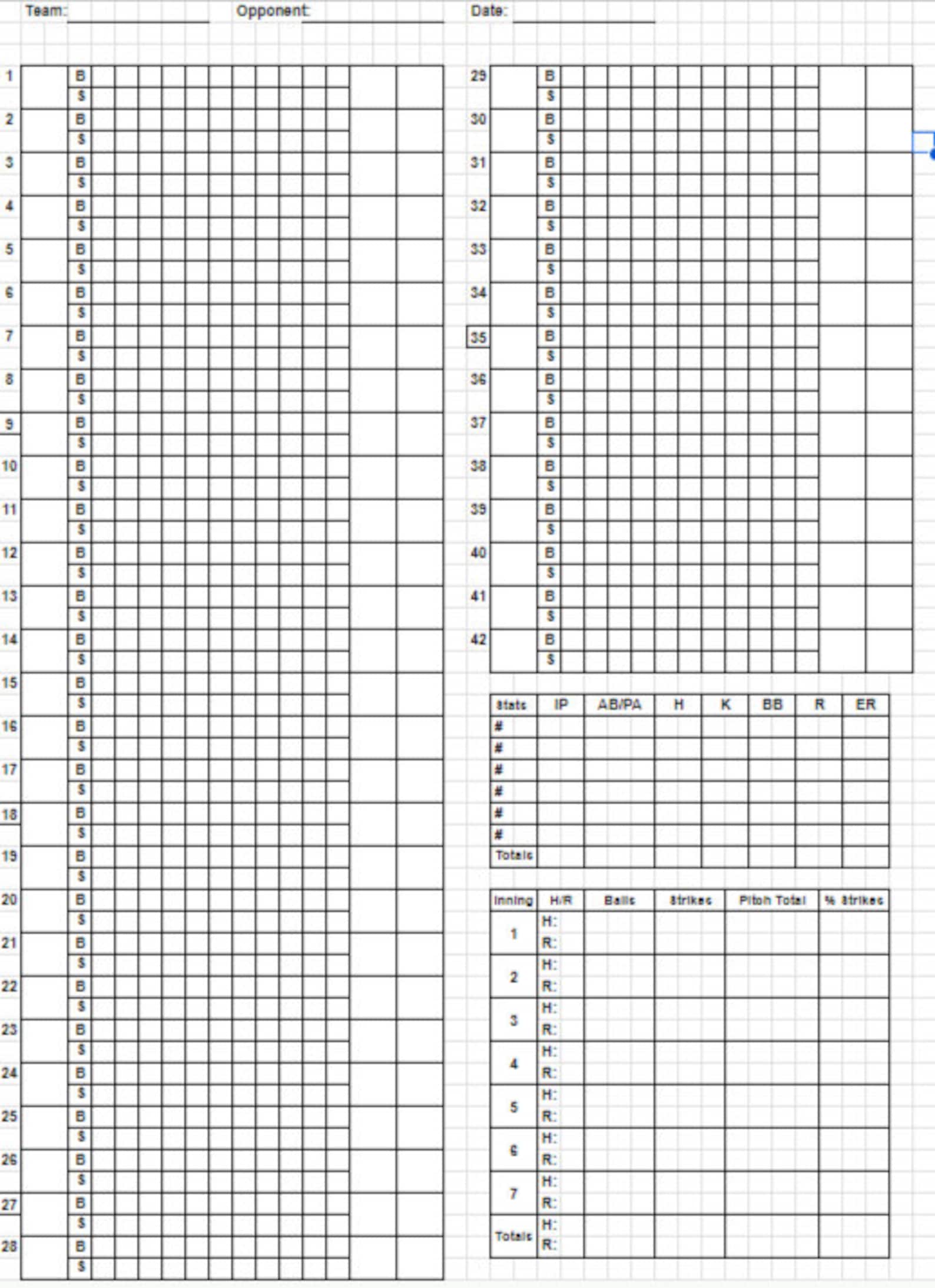 PITCHING CHART - Etsy