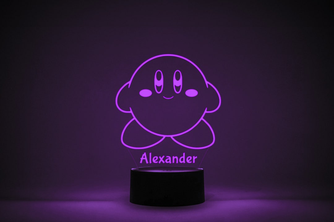 Kirby LED Night Light Kirby Gift Gamer Gift Kids Room Lamp Kids Lamp ...