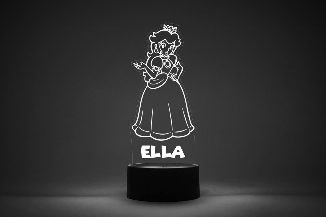 Princess Peach LED Night Light Super Mario Kids Gift Super Mario Bros ...
