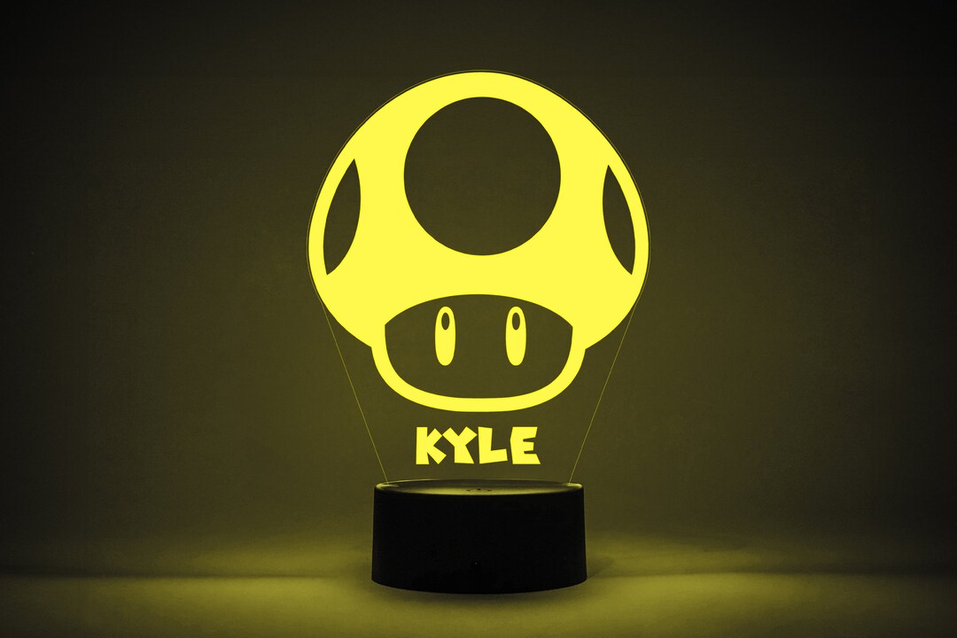 Personalized Mario Mushroom LED Night Light Super Mario Kids Gift ...
