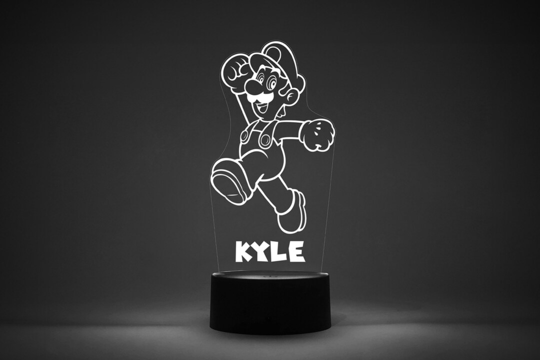 Luigi LED LED Night Light Super Mario Kids Gift Super Mario Bros Mario ...