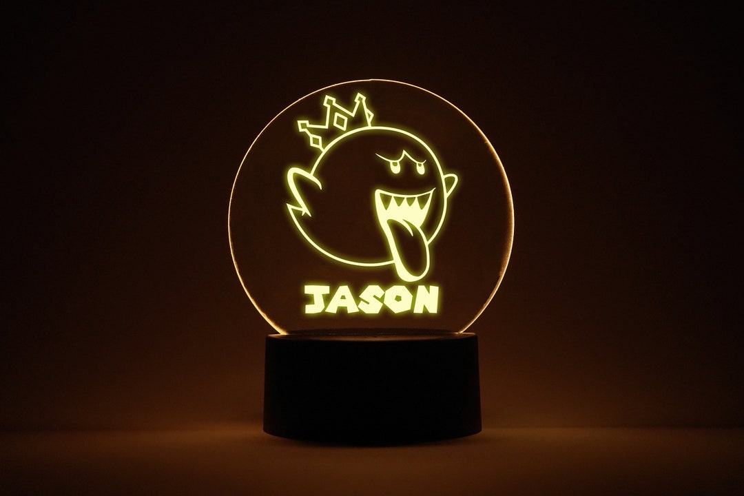 King Boo Night Light Super Mario Kids Gift - Etsy