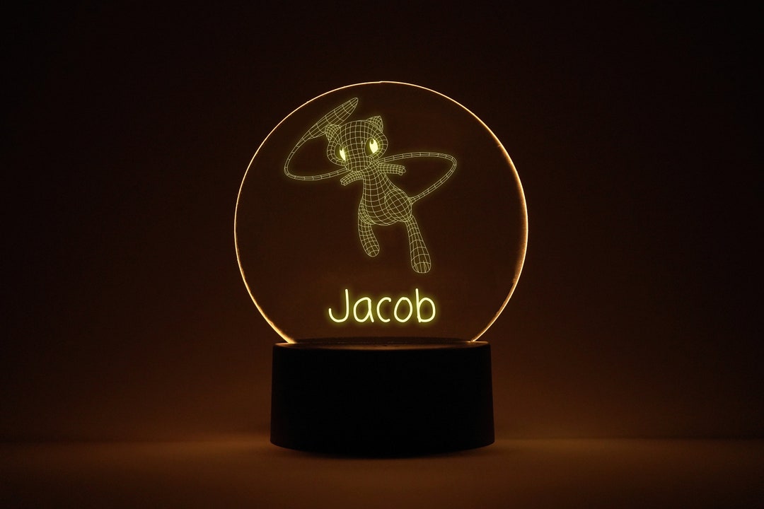 Mew LED Night Light Perfect Kids Gift for Pokemon Fans Pokemon - Etsy