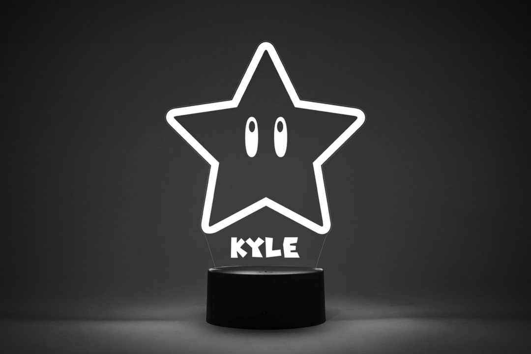 Super Star LED Night Light Super Mario Kids Gift Super Mario Bros Mario ...