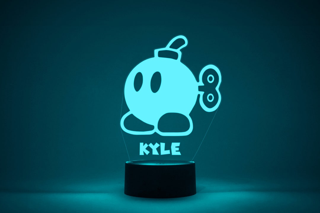 Personalized Bomba LED Night Light Super Mario Kids Gift Birthday Gift ...