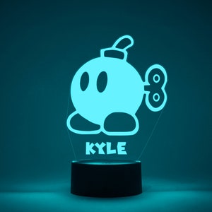 Personalized Bomba LED Night Light Super Mario Kids Gift Birthday Gift ...