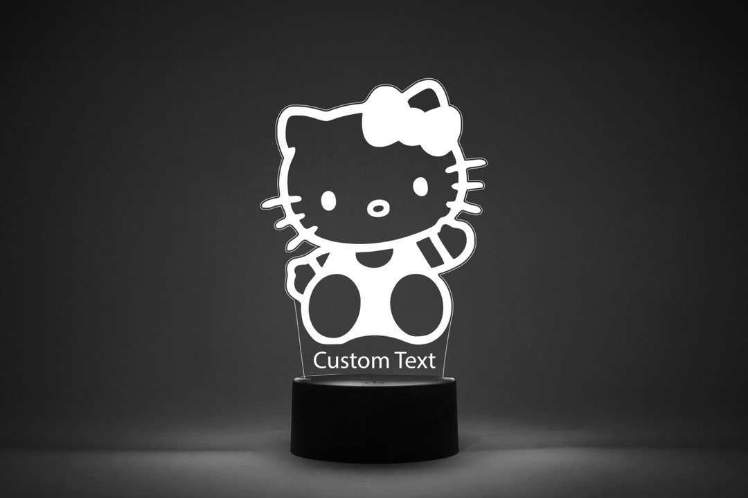 Personalized Hello Kitty LED Light Customizable Gift Unique Room Decor ...
