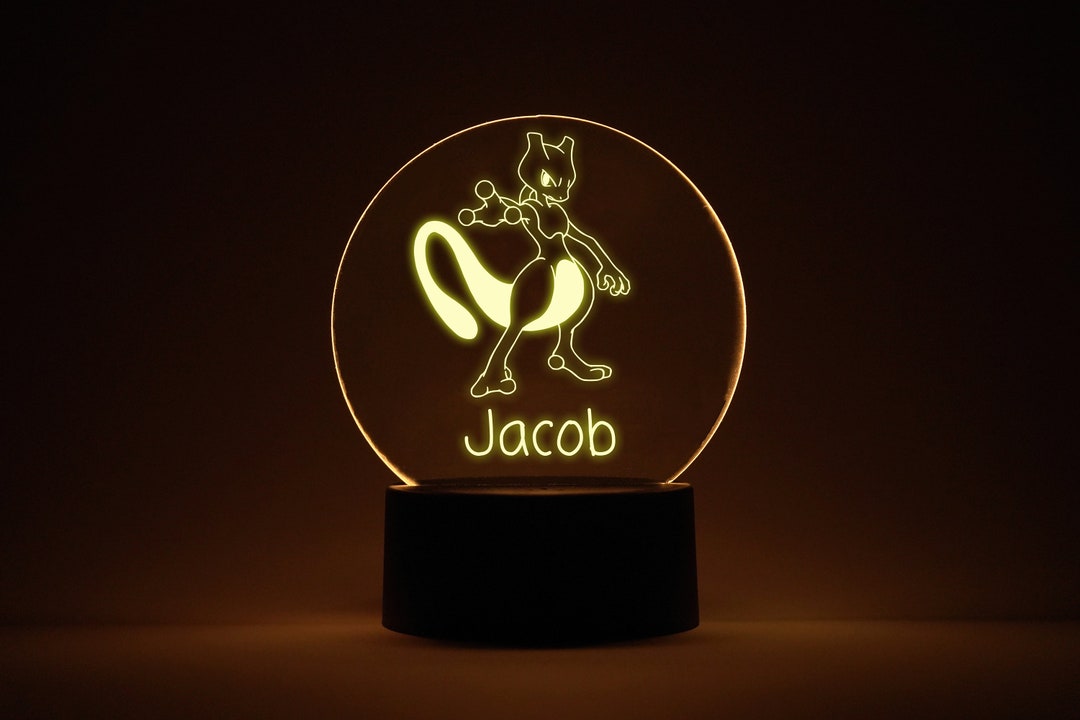 Mewtwo LED Night Light Perfect Kids Gift for Pokemon Fans Pokemon - Etsy