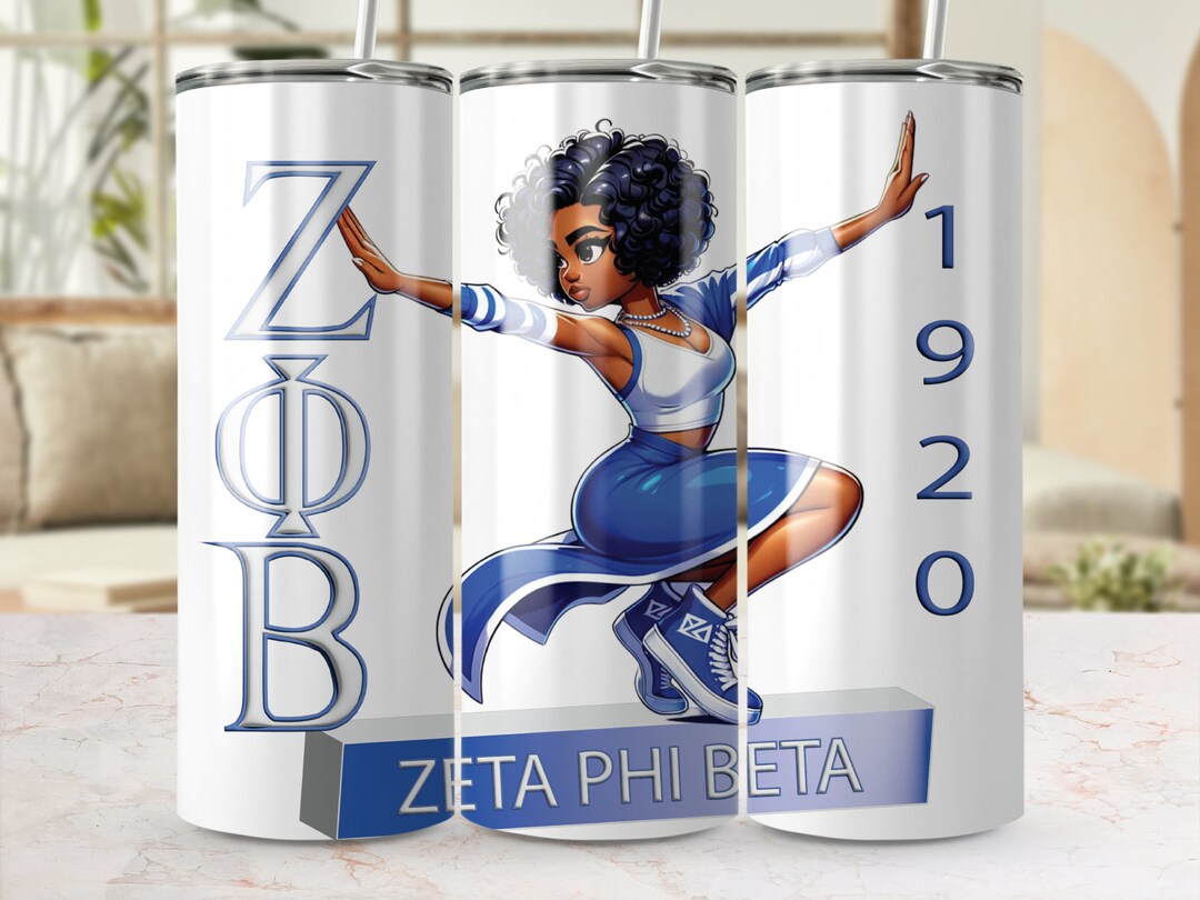 Zeta Phi Beta Inspired Straight Tumbler Greek Sorority Drinkware - Etsy
