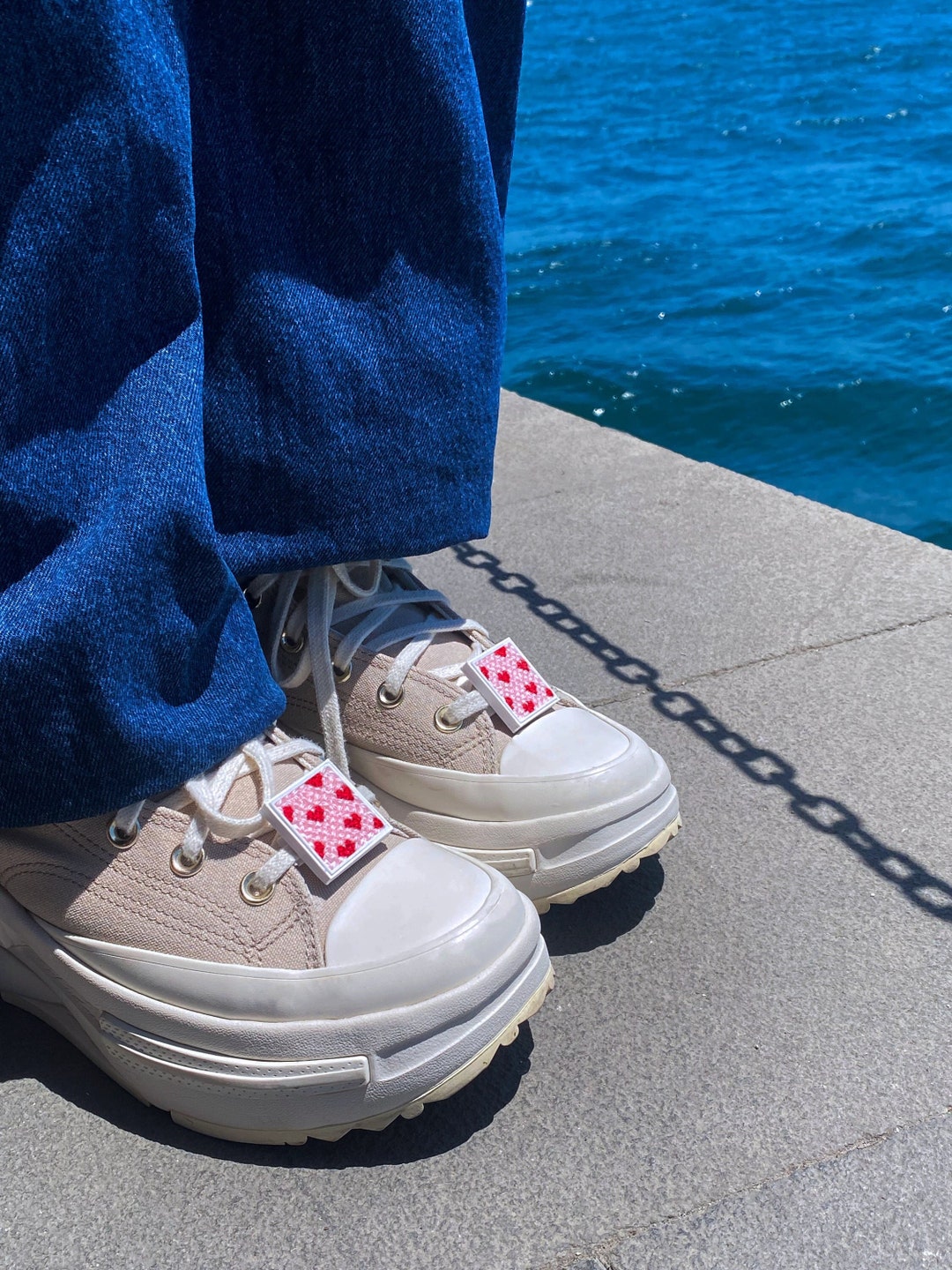 Shoelace Pin hearts by H Exclusive Series shoe Pin - Etsy