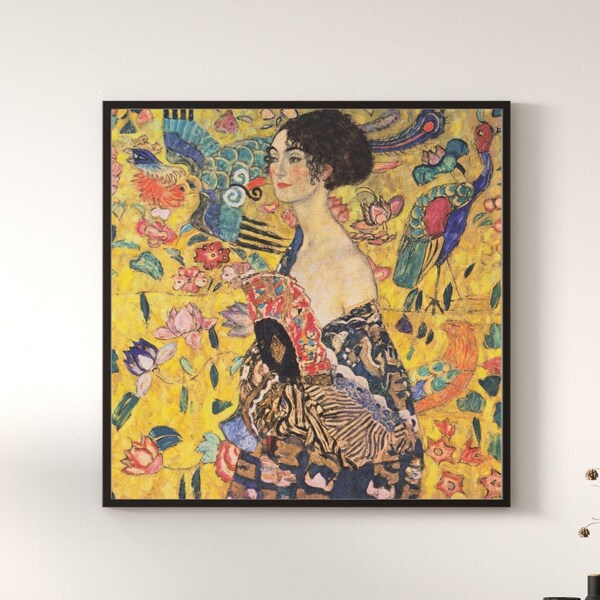 Lady With Fan Klimt - Etsy