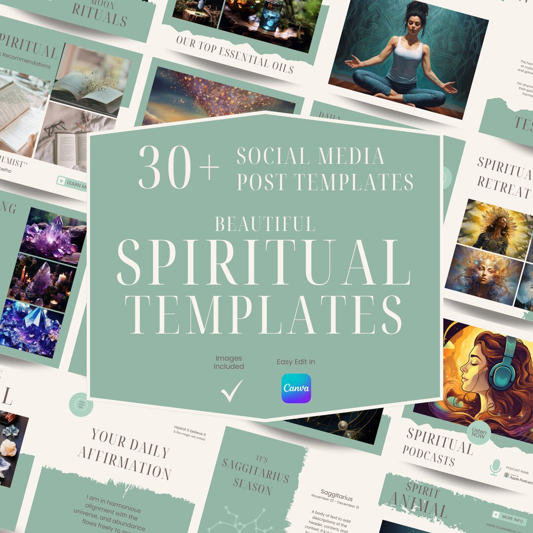 Spiritual Instagram Post Templates - WITH IMAGERY - Spiritual Instagram ...