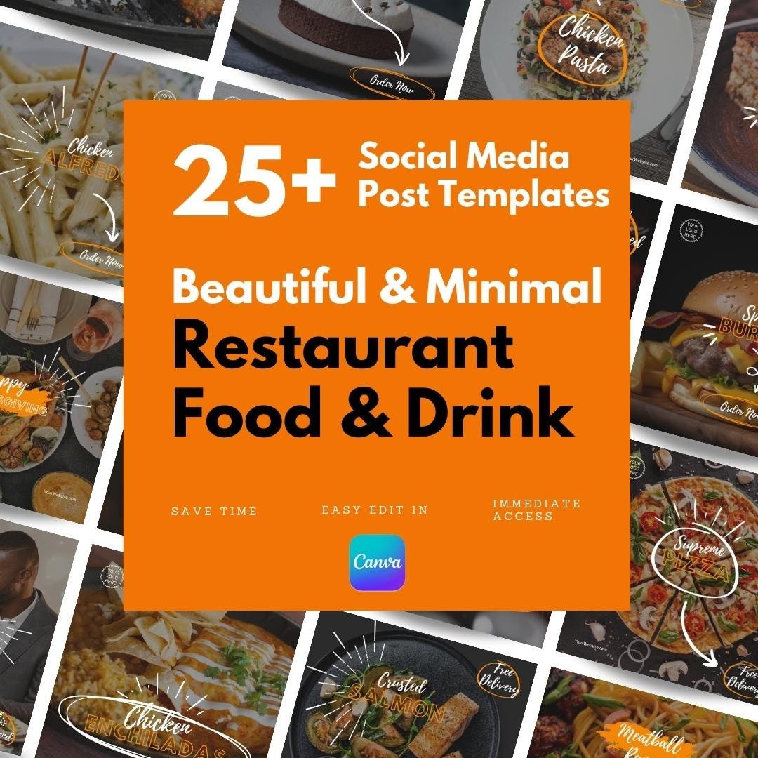 Minimal Restaurant Instagram Templates - Restaurant Templates, Food ...