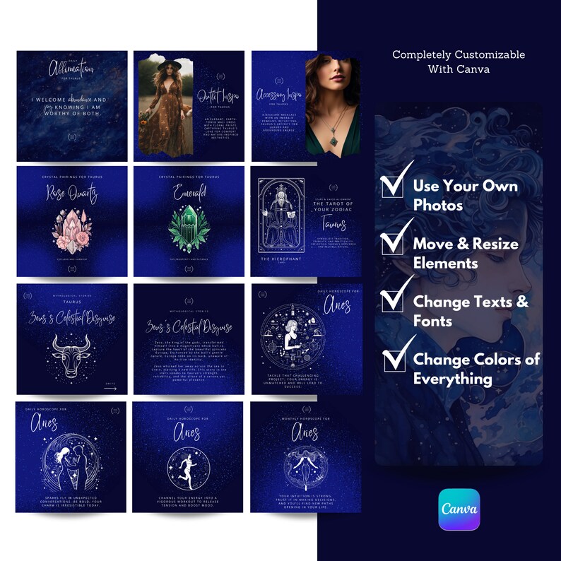 300 Premium Spiritual Instagram Post Templates - Spiritual Instagram ...