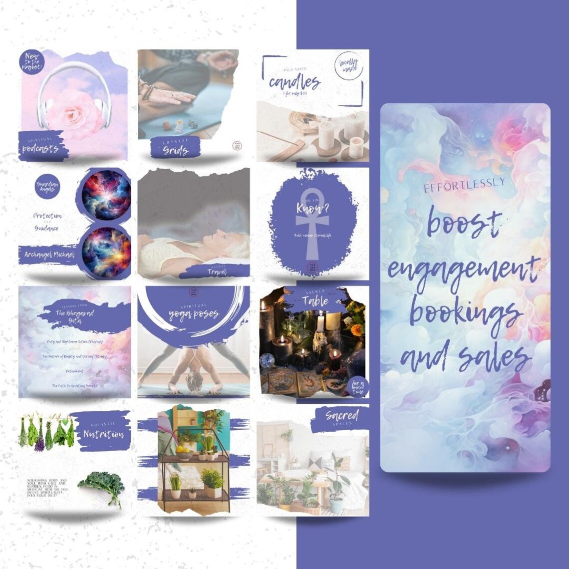Spiritual Instagram Post Templates Spiritual Instagram Template Crystal ...