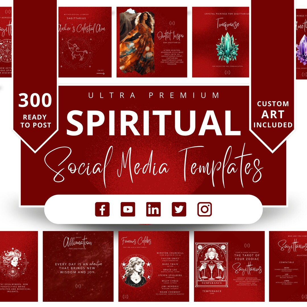 300 Spiritual Instagram Post Templates - Spiritual Instagram Template ...