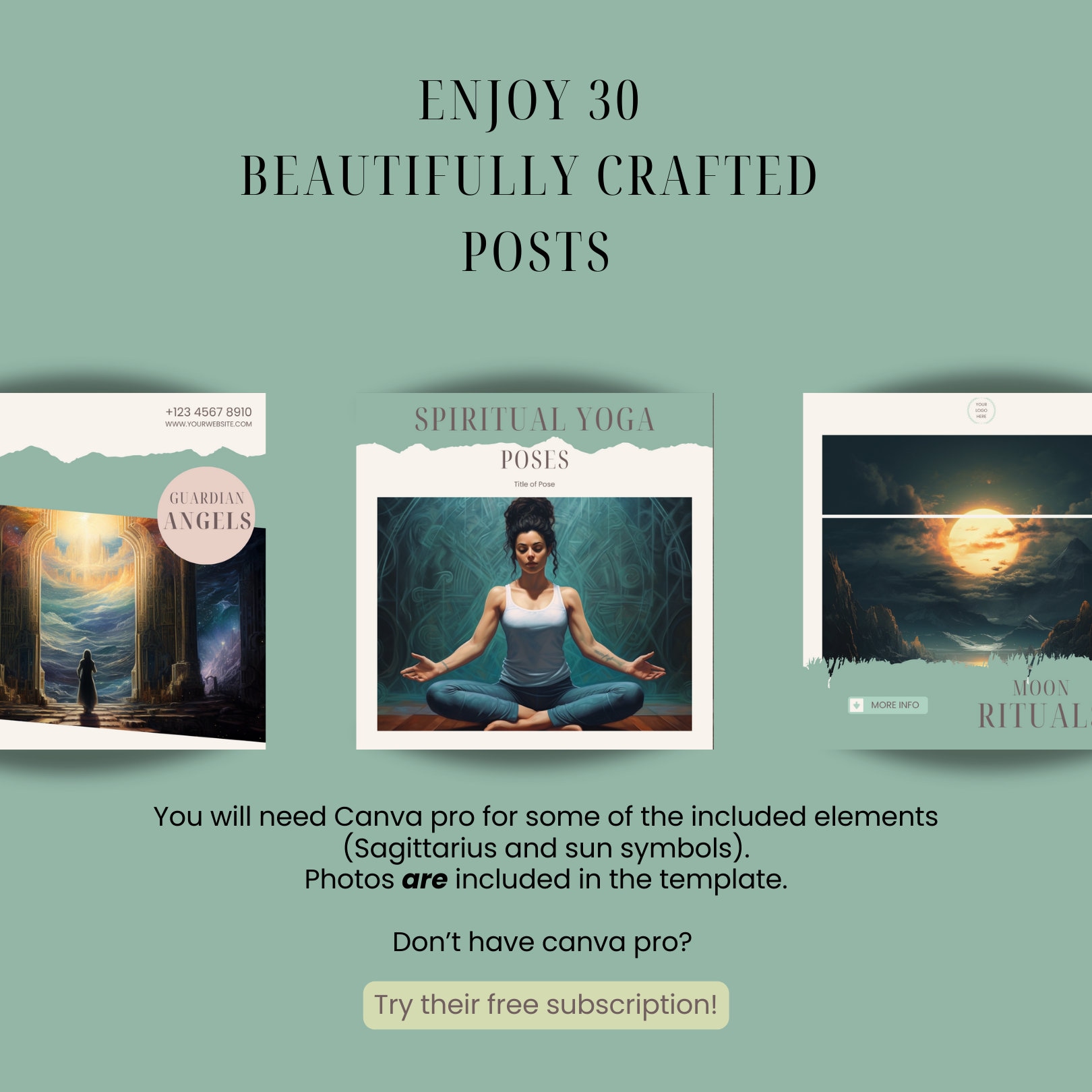 Spiritual Instagram Post Templates - WITH IMAGERY - Spiritual Instagram ...