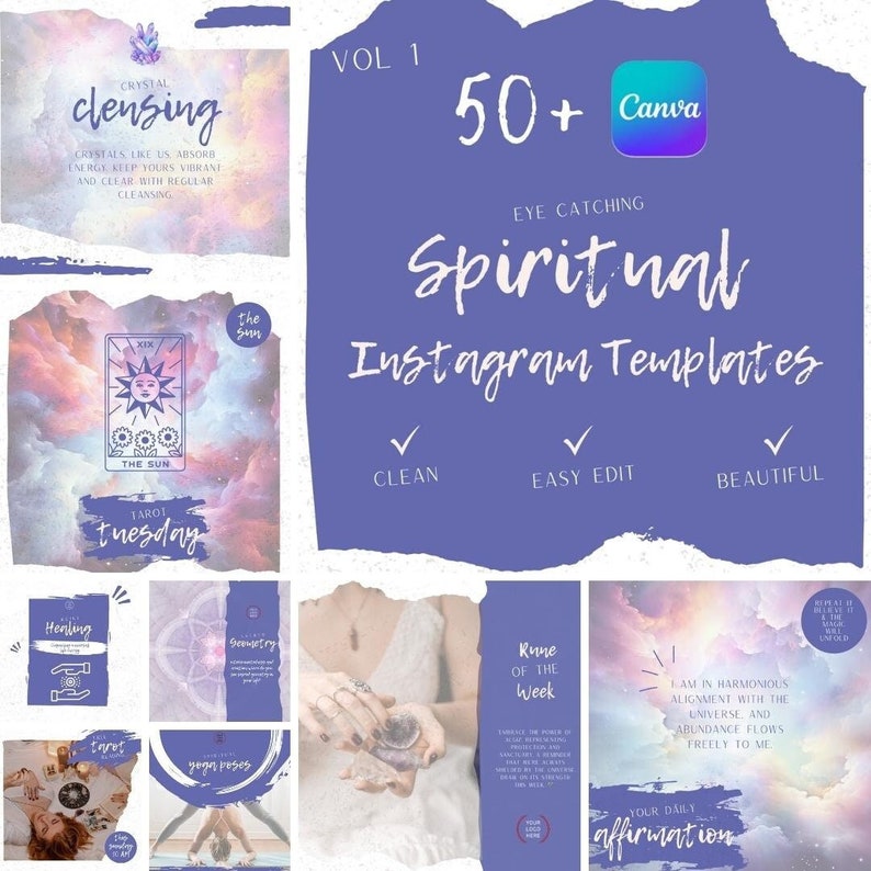 Spiritual Instagram Post Templates - Spiritual Instagram Template ...