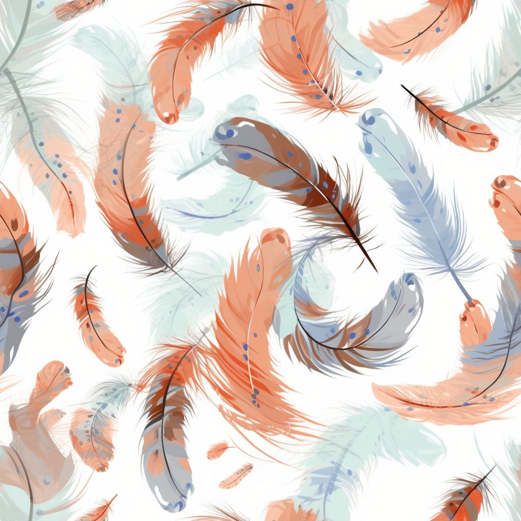 Bird Feathers Pattern - Seamless Tile Pattern - Etsy