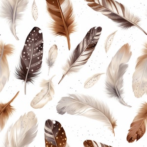 Bird Feathers Pattern - Seamless Tile Pattern - Etsy