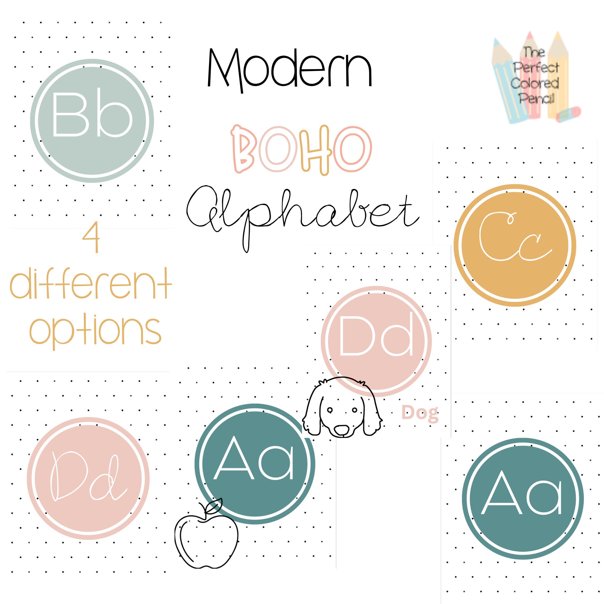 Calm Boho Classroom Alphabet Posters | Easy and Modern Classroom ...