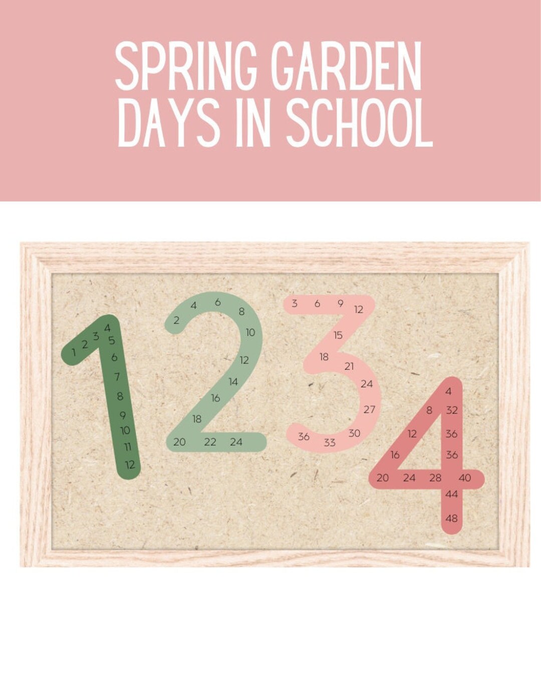 Spring Garden Skip Counting Numbers | DIGITAL DOWNLOAD | Printable ...