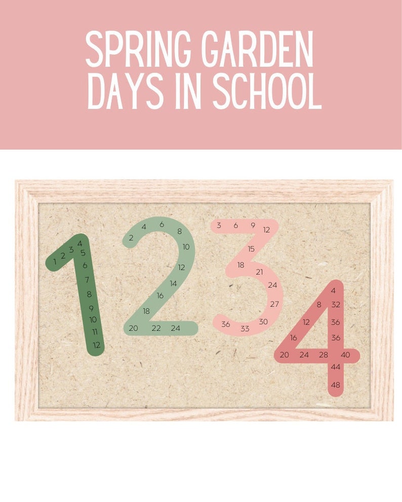 Spring Garden Skip Counting Numbers | DIGITAL DOWNLOAD | Printable ...