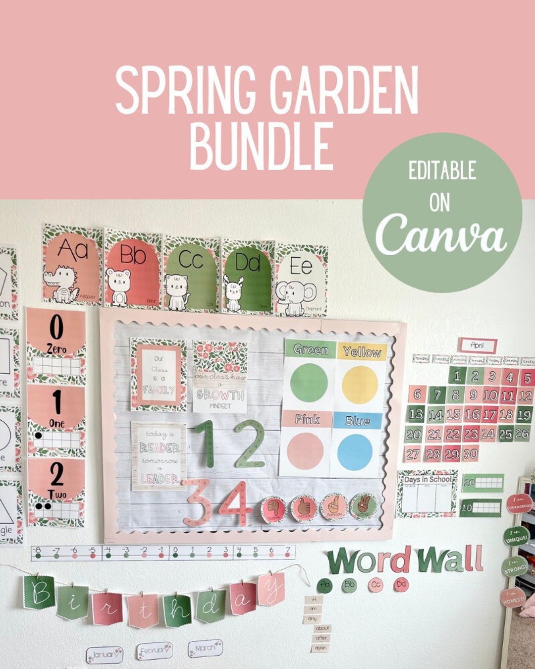 Spring Garden Theme BUNDLE! | Editable | DIGITAL DOWNLOAD | Printable ...