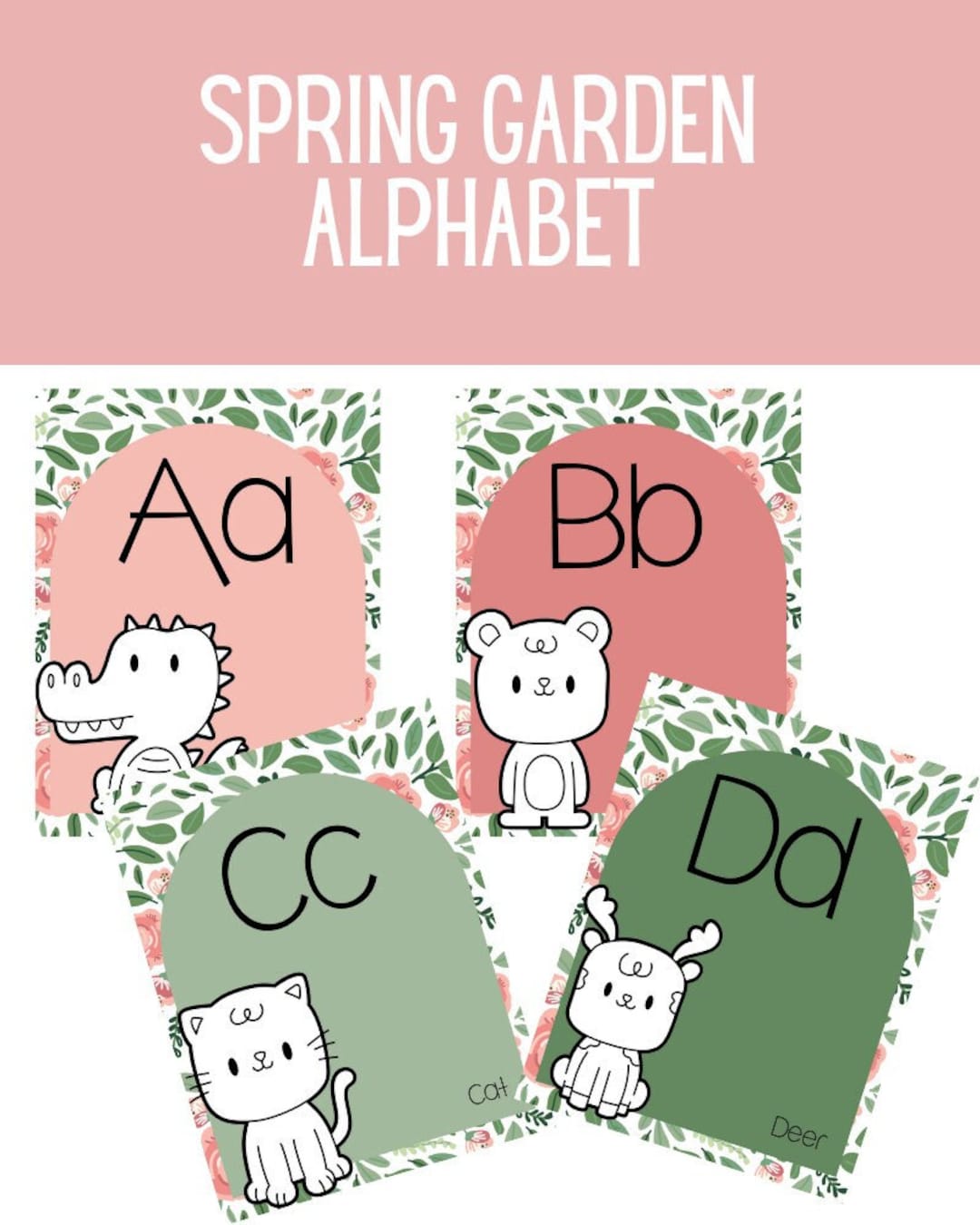 Spring Garden Theme Alphabet | Primary/secondary | DIGITAL DOWNLOAD ...