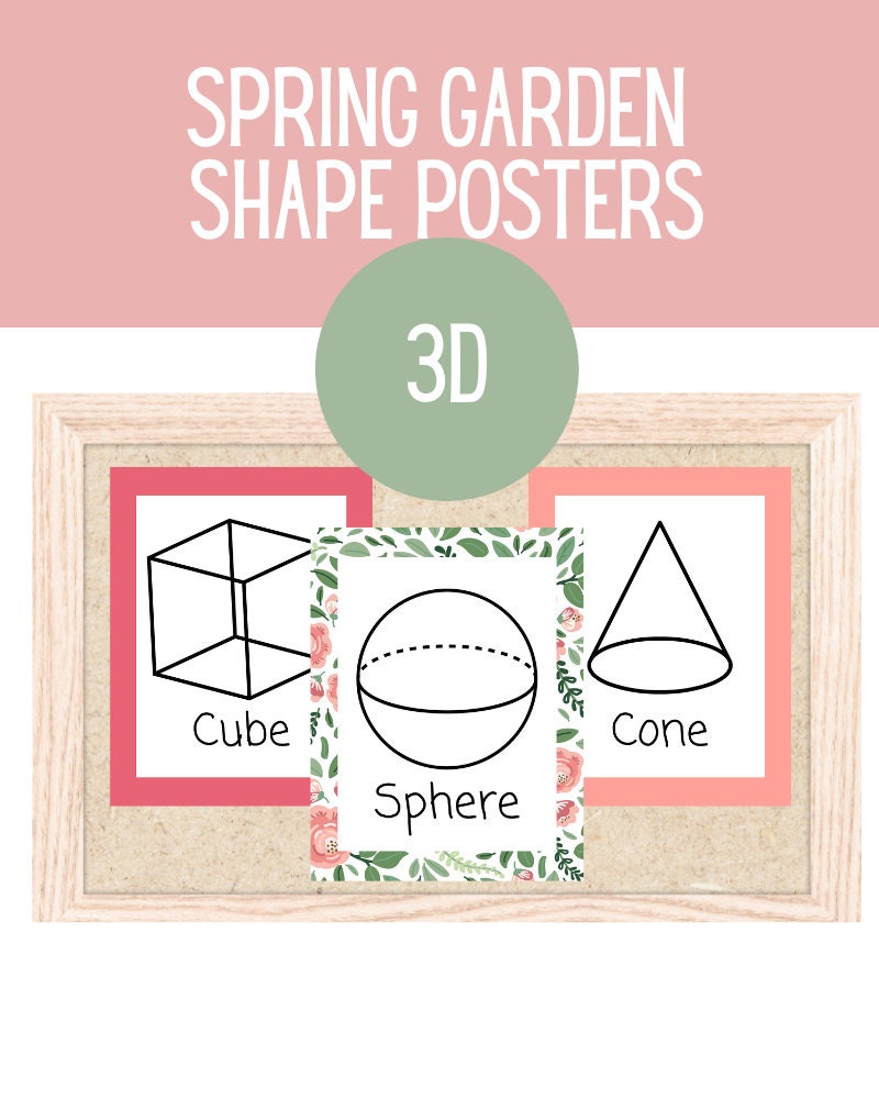 Spring Garden Shape Posters | Math | DIGITAL DOWNLOAD | Printable ...