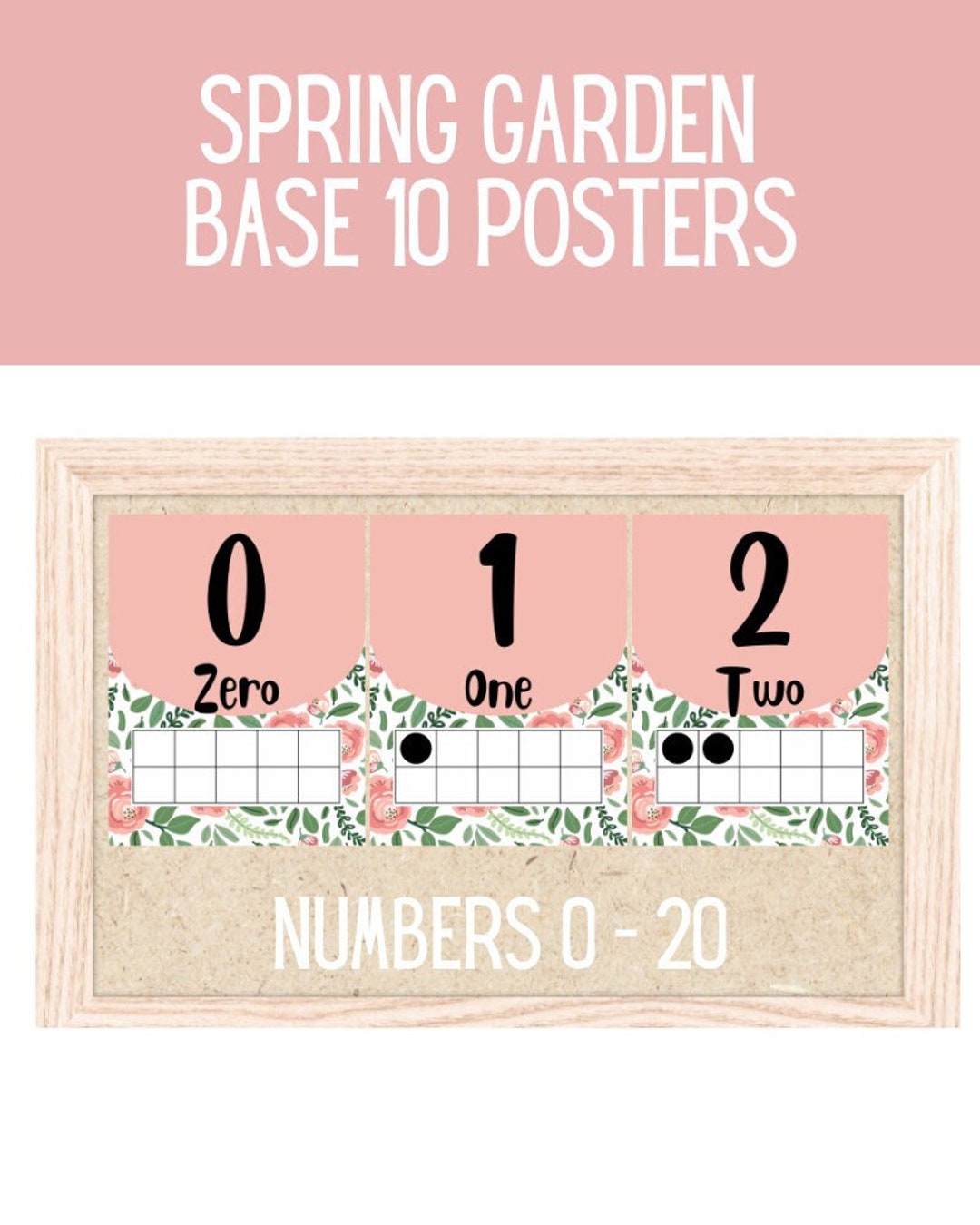 Spring Garden Base 10 Posters | DIGITAL DOWNLOAD | Printable Classroom ...