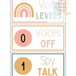 Calm Boho Classroom Voice Levels | Easy and Modern Classroom ...