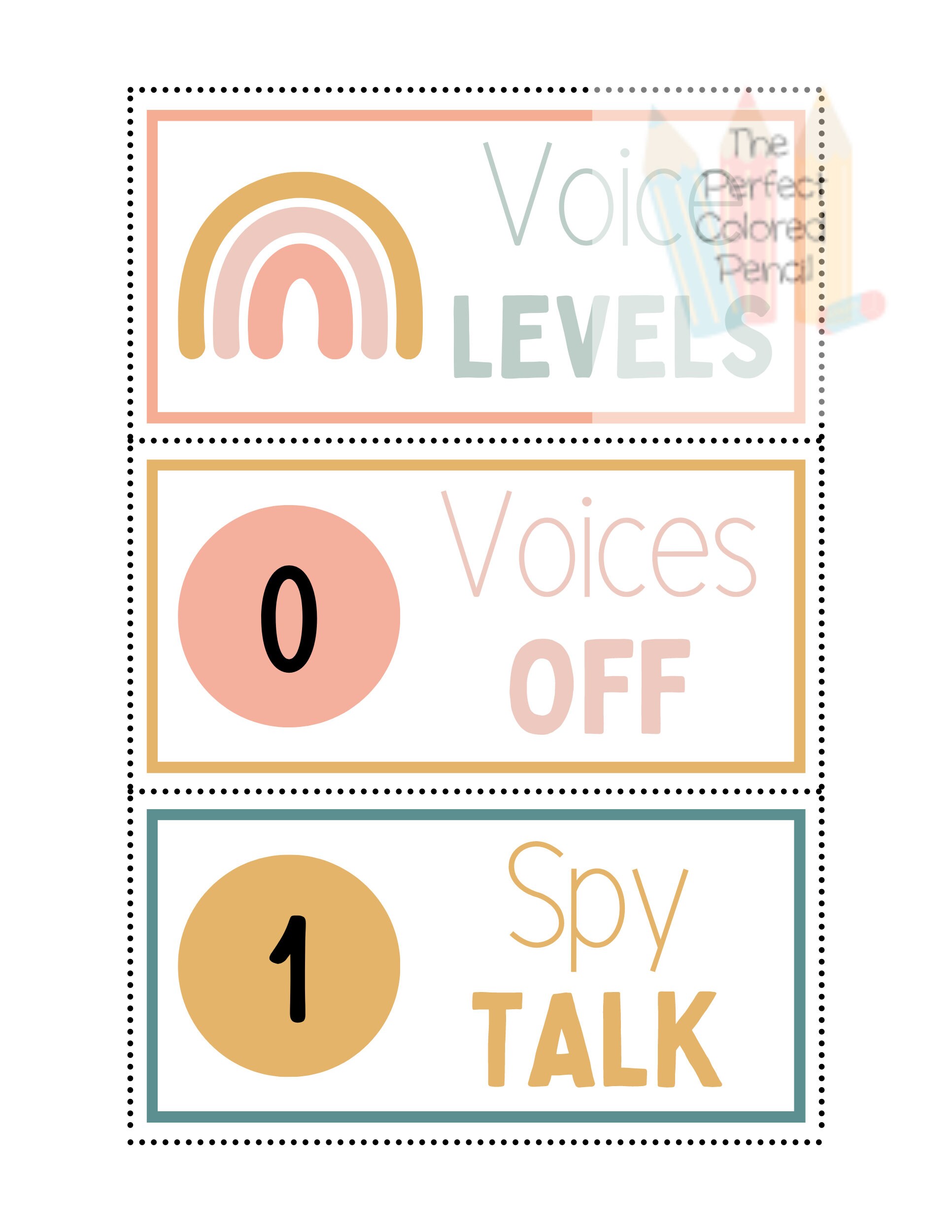 Calm Boho Classroom Voice Levels | Easy and Modern Classroom ...