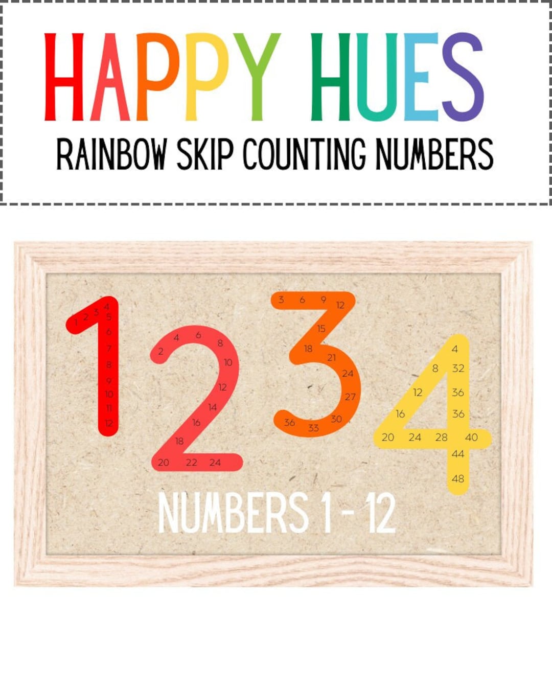 Happy Hues Rainbow Theme Skip Counting Numbers | DIGITAL DOWNLOAD ...