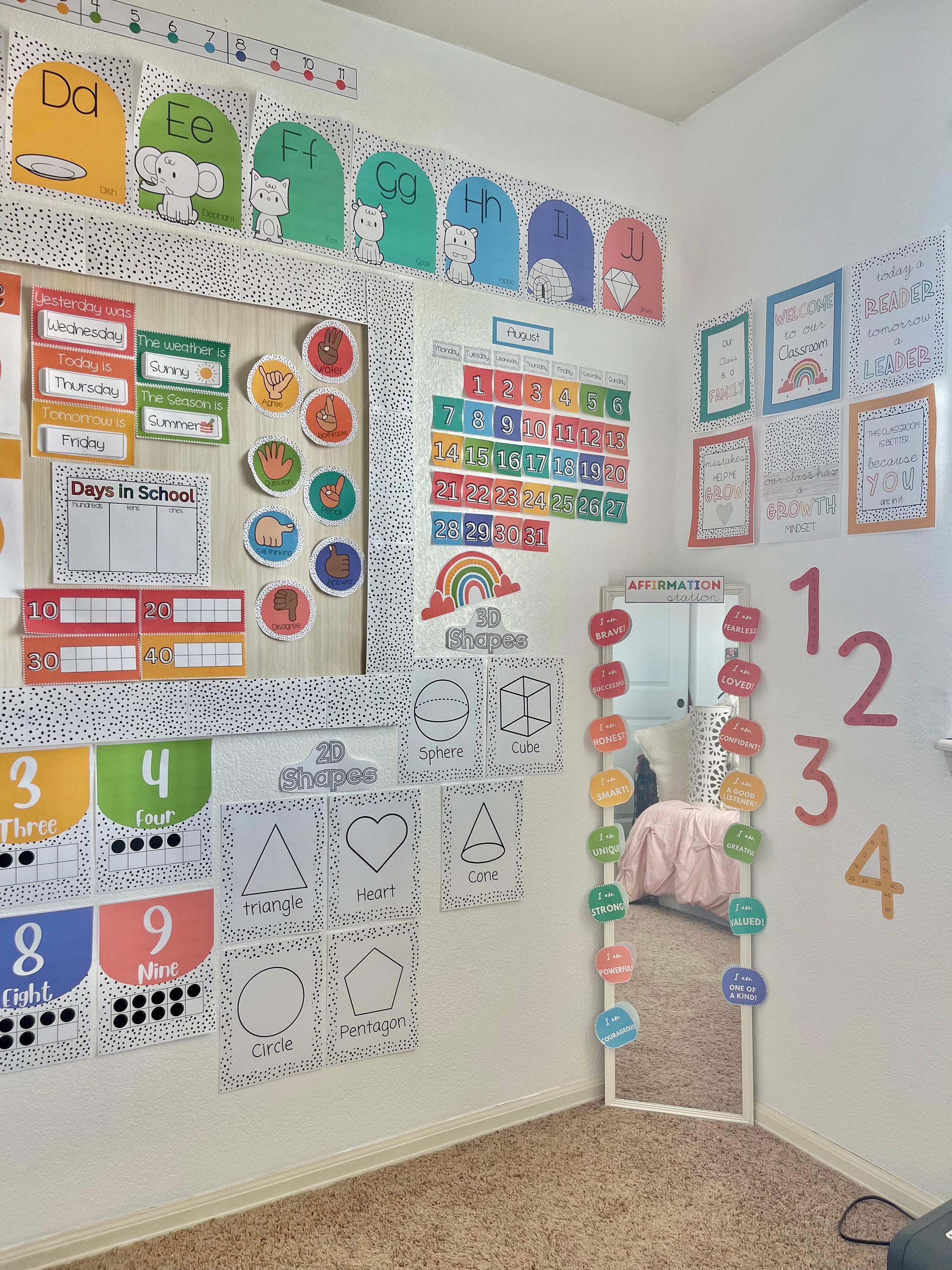 Happy Hues Rainbow Theme Number Line | DIGITAL DOWNLOAD | Printable ...