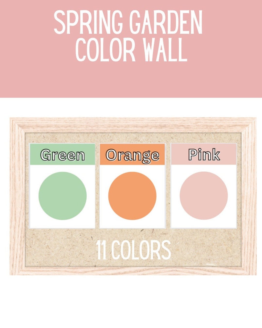 Spring Garden Theme Color Wall | DIGITAL DOWNLOAD | Printable Classroom ...